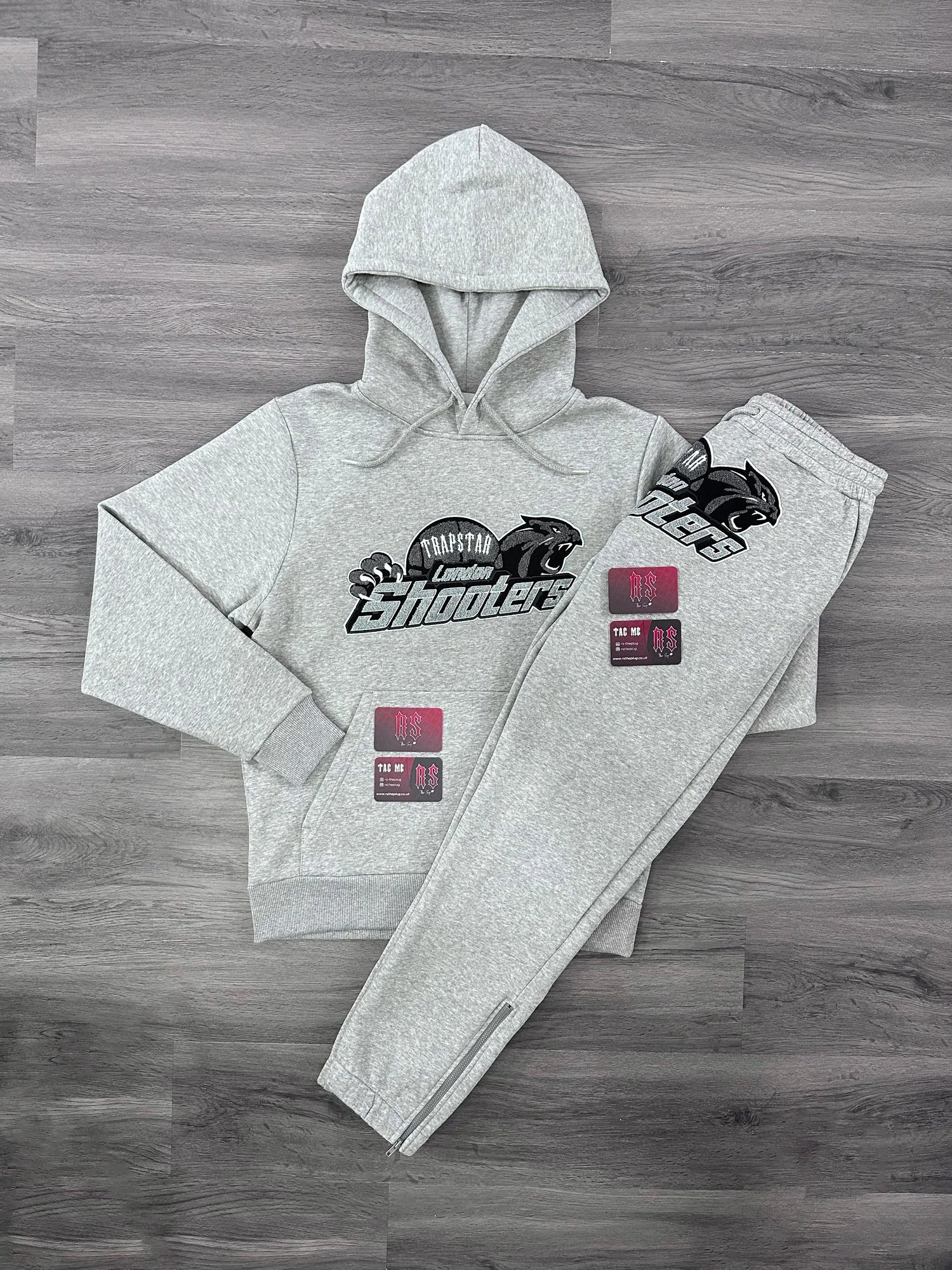 Trapstar Shooters Tracksuit Grey/Blue – RSThePlug