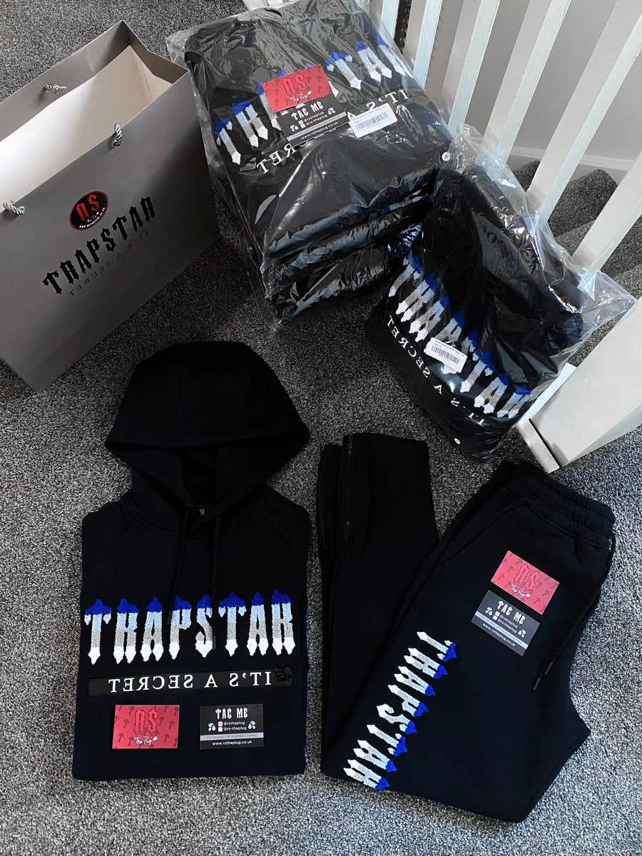 Trapstar Chenille 2.0 Tracksuit Dark Black Ice – RSThePlug